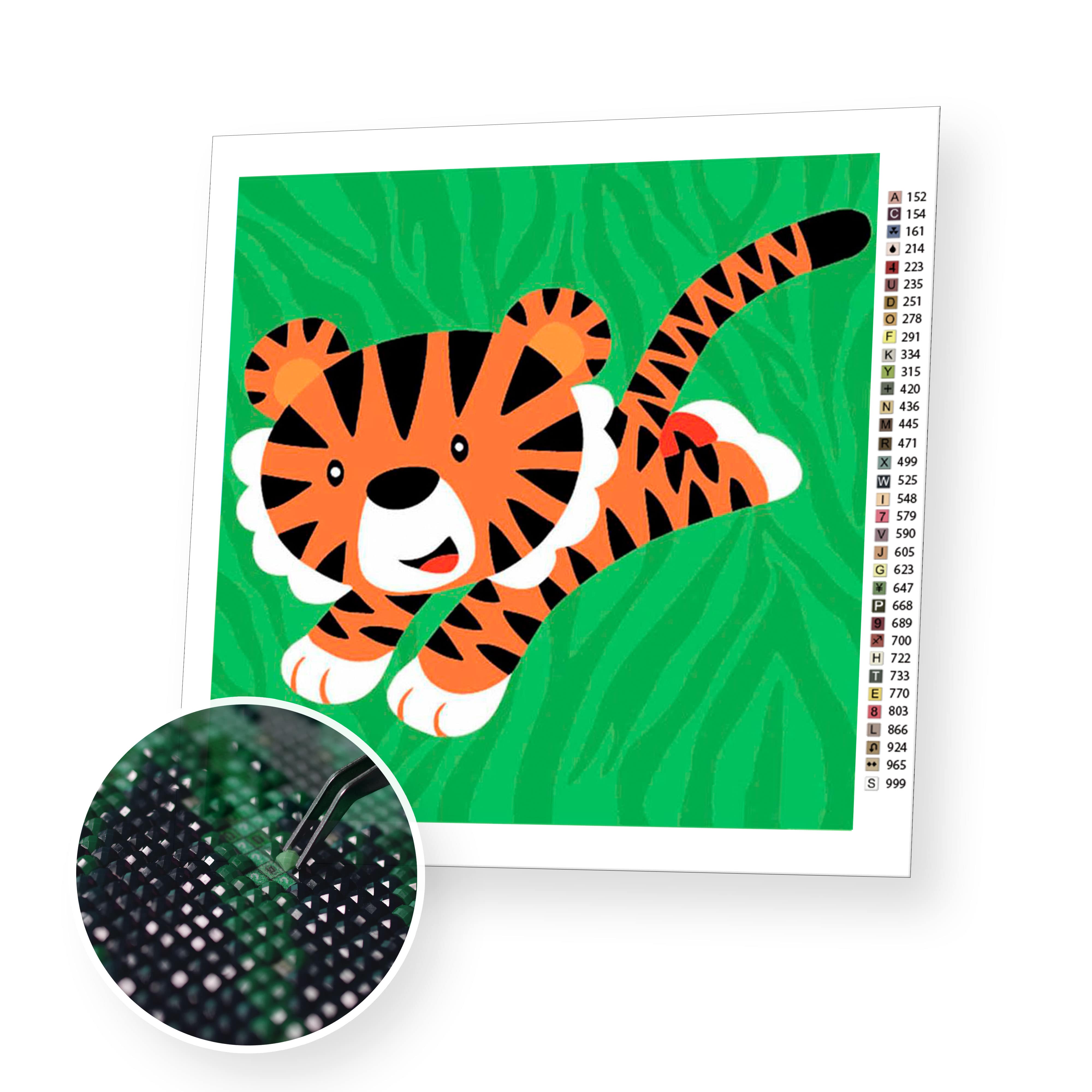 Brave Tiger – mozaikadiamentowa